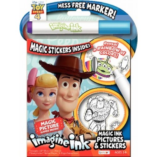 Imagine Ink Magic Ink Pictures with Stickers : Toy Story 4