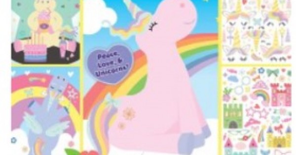 Magical Unicorn Sticker Face Book / Sticker Activity Book
