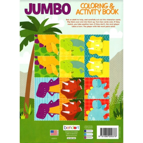 Dinosaur Jumbo Coloring and Activity Book