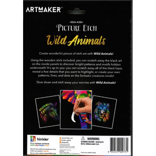 Mini Picture Etch Art : Wild Animals