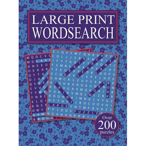 4160 Large Print Word Search Book 8 - Blue Cover