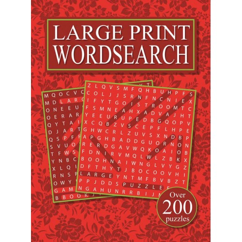 4160 Large Print Word Search Book 1 - Red Cover